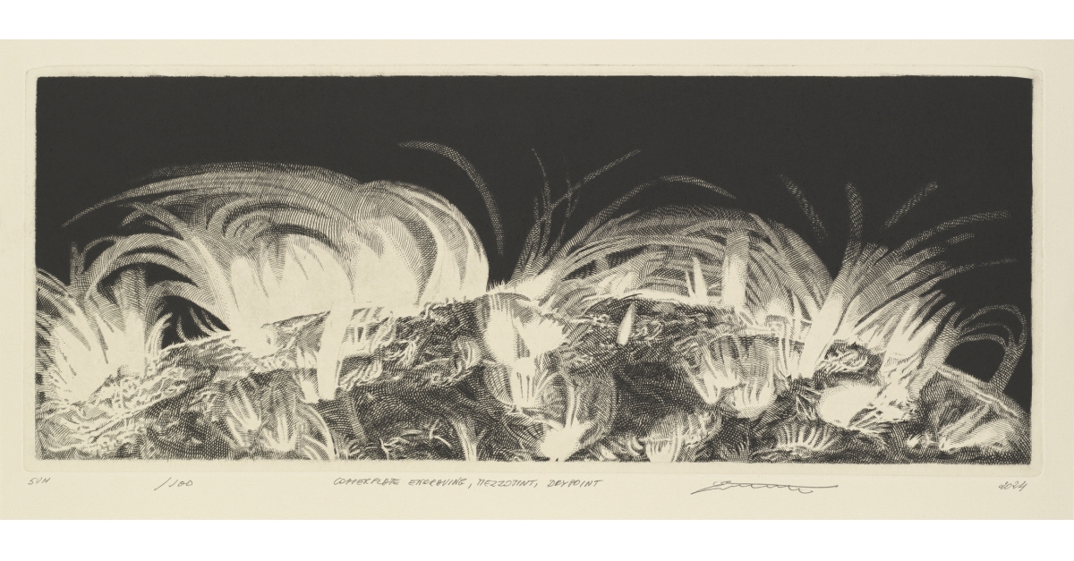 Sun, Copper Engraving, Mezzotint, Drypoint, 2024 - Reinis Gailītis ...